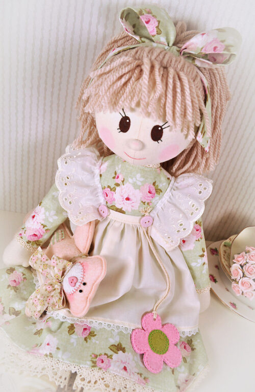 Holly Rag Doll Sewing Pattern - Raggy Dolls Craft Supplies